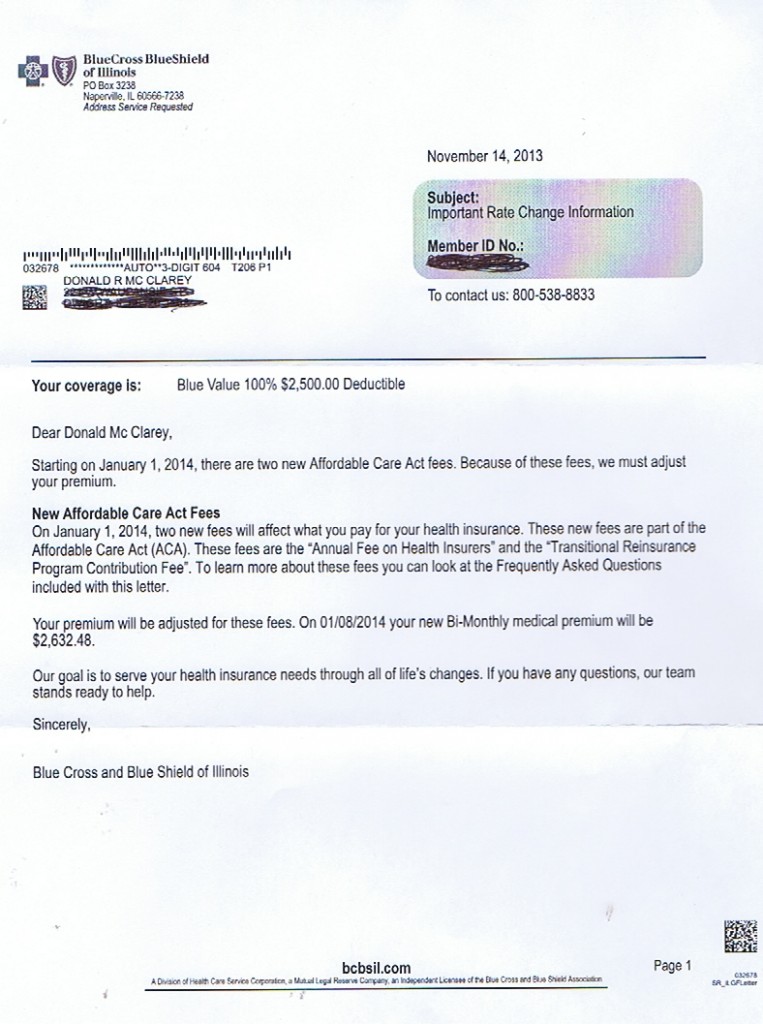 ObamaCare “Fees” Letter – The American Catholic