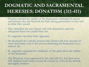 Saint Augustine and the Donatists – The American Catholic