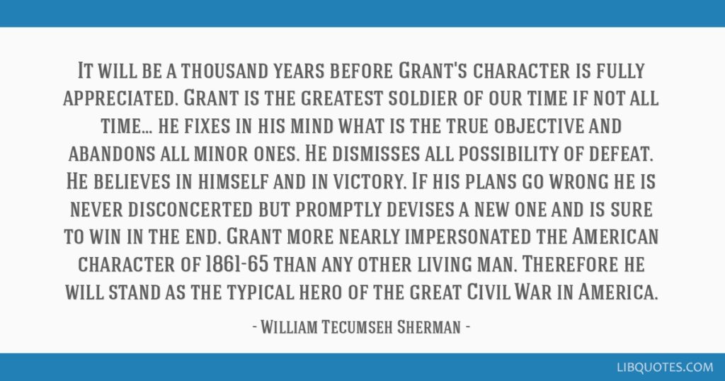 March 12, 1865: Letter From Sherman to Grant – The American Catholic
