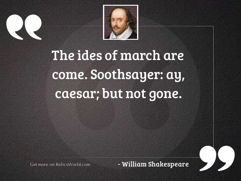 Ides of March: The Soothsayer – The American Catholic