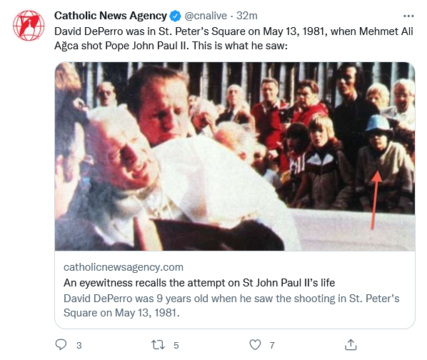 May 13, 1981: Pope John Paul II Shot – The American Catholic