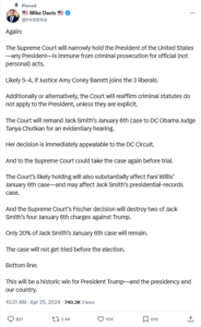 Presidential Immunity – The American Catholic