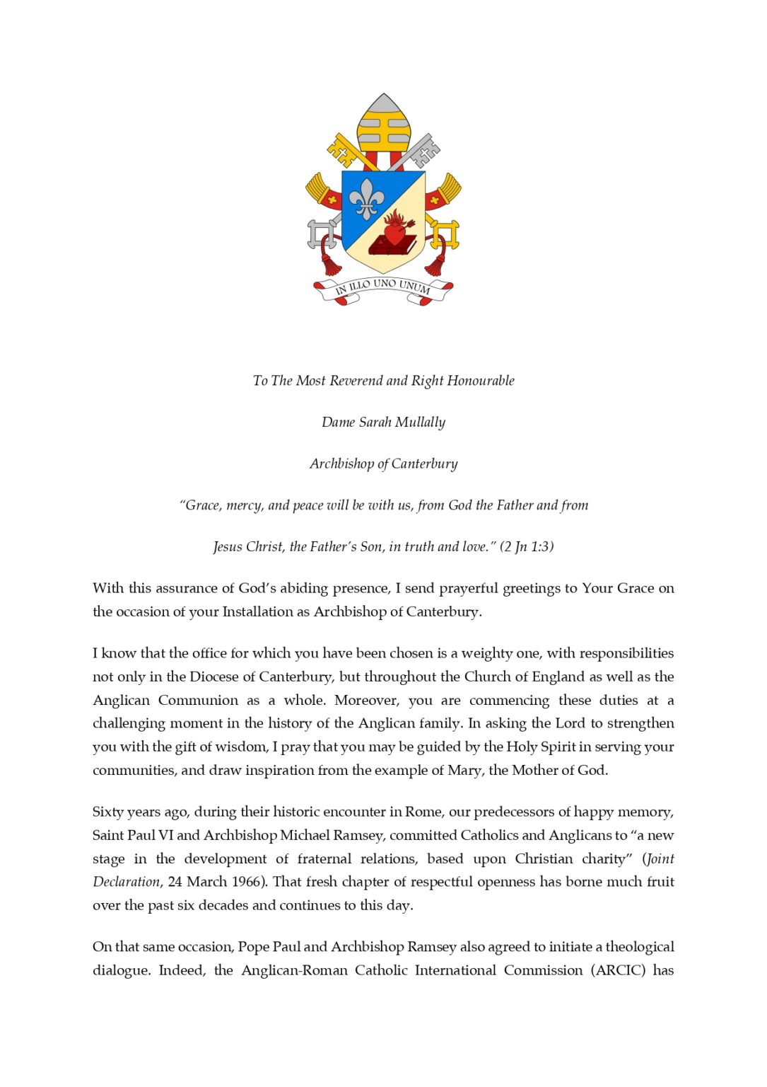 And Our Pope Sends a Congratulatory Note – The American Catholic